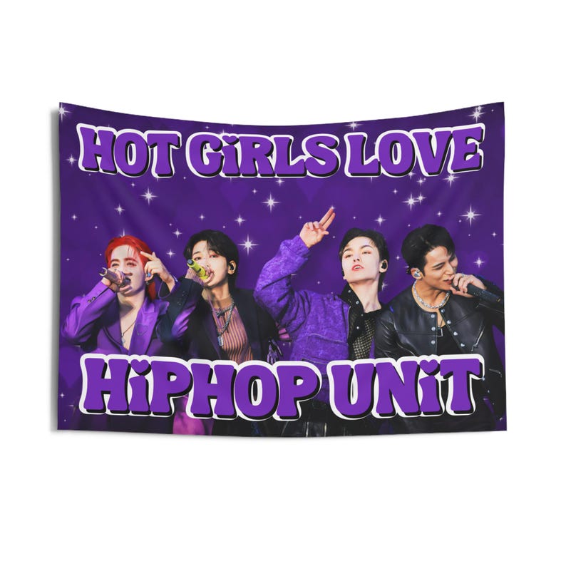 Svt Hiphop Unit Hot Girls Concert Banner, Seventeen Members Kpop Flag ...