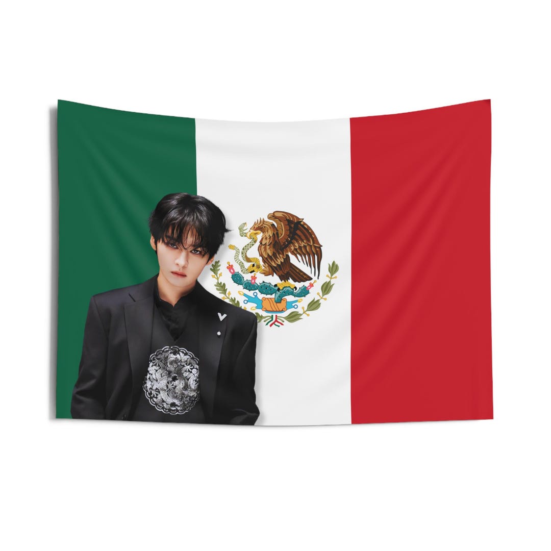 Skz Lee Know Hiptape Mexico Flag Banner, Stray Kids Members Kpop Flag ...
