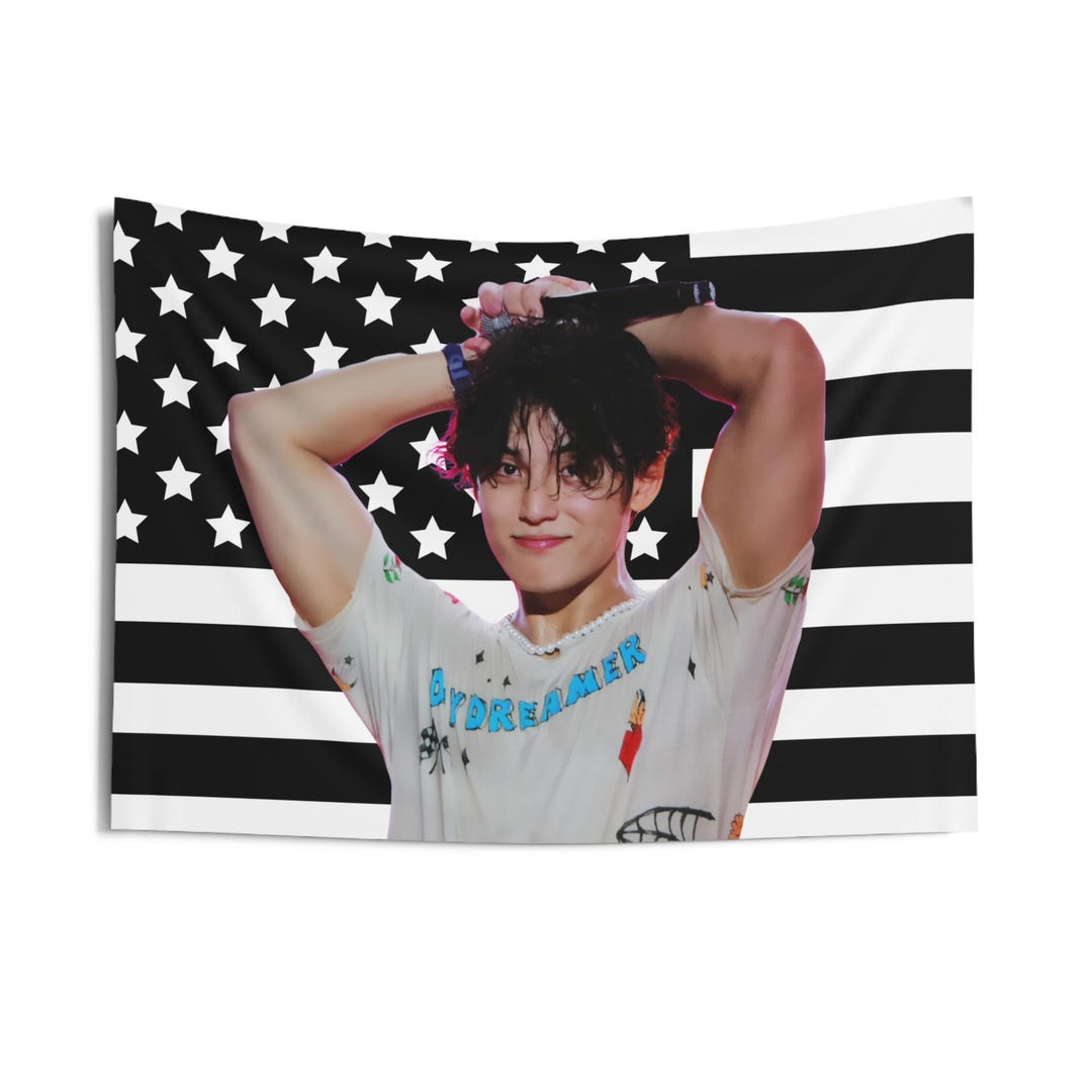 SVT Mingyu Biceps Flex America Flag, Seventeen Members Kpop Flag ...