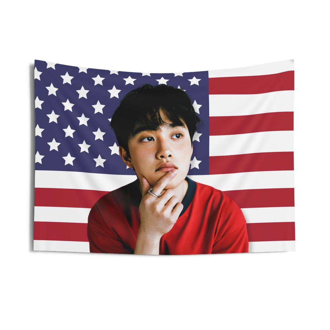 Exo D.O. Kyungsoo America Flag Banner, Exo Members Kpop Flag, Exo 2024 ...
