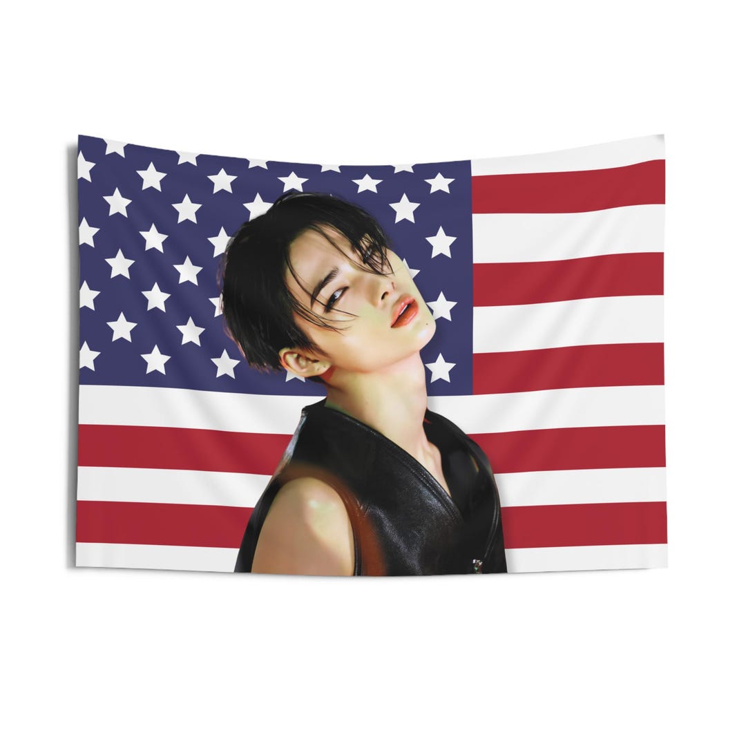 ENHYPEN Niki Magazine America Flag, Enhypen Tour 2024 Kpop Flag ...