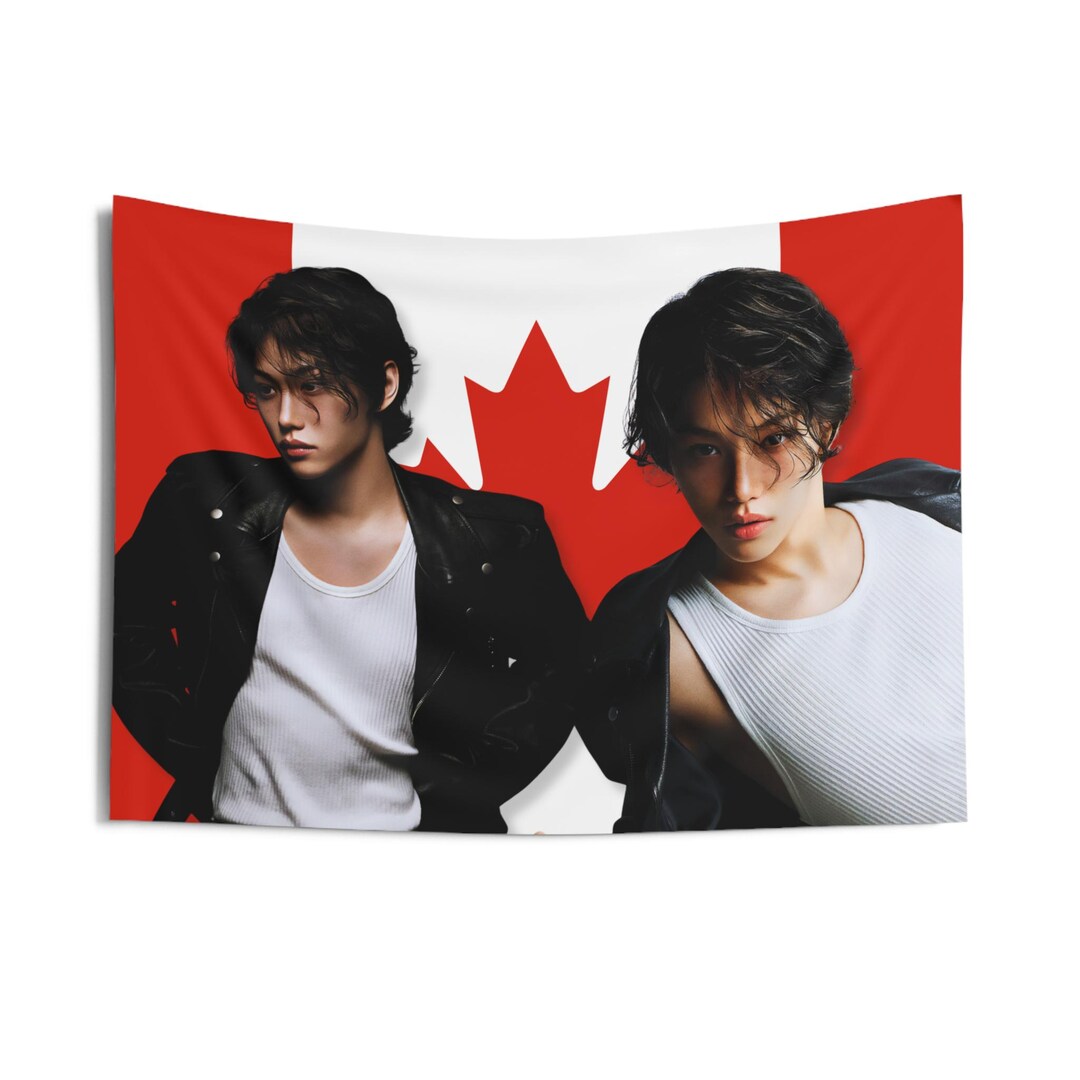 Stray Kids Felix Canada Flag Banner, Skz 2024 Tour Kpop Flag, Stray ...