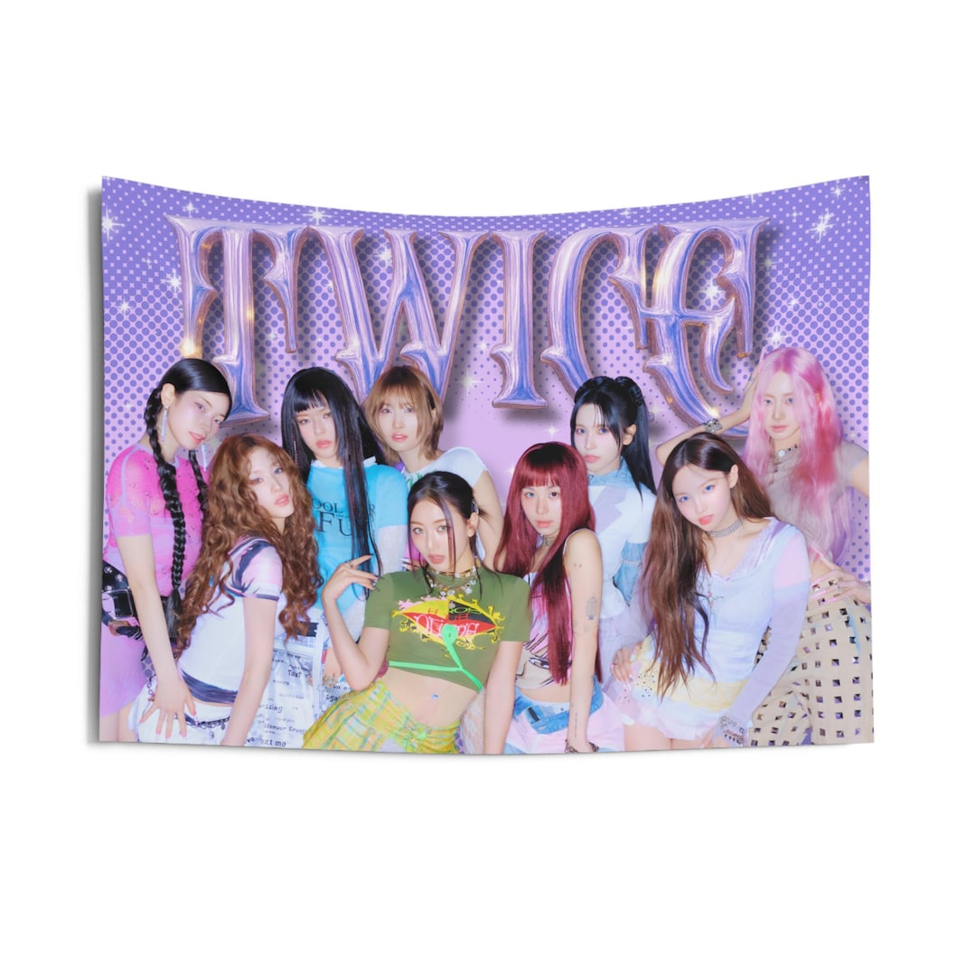 Twice Members This is for Vintage Bootleg Flag Banner: Once Kpop ...
