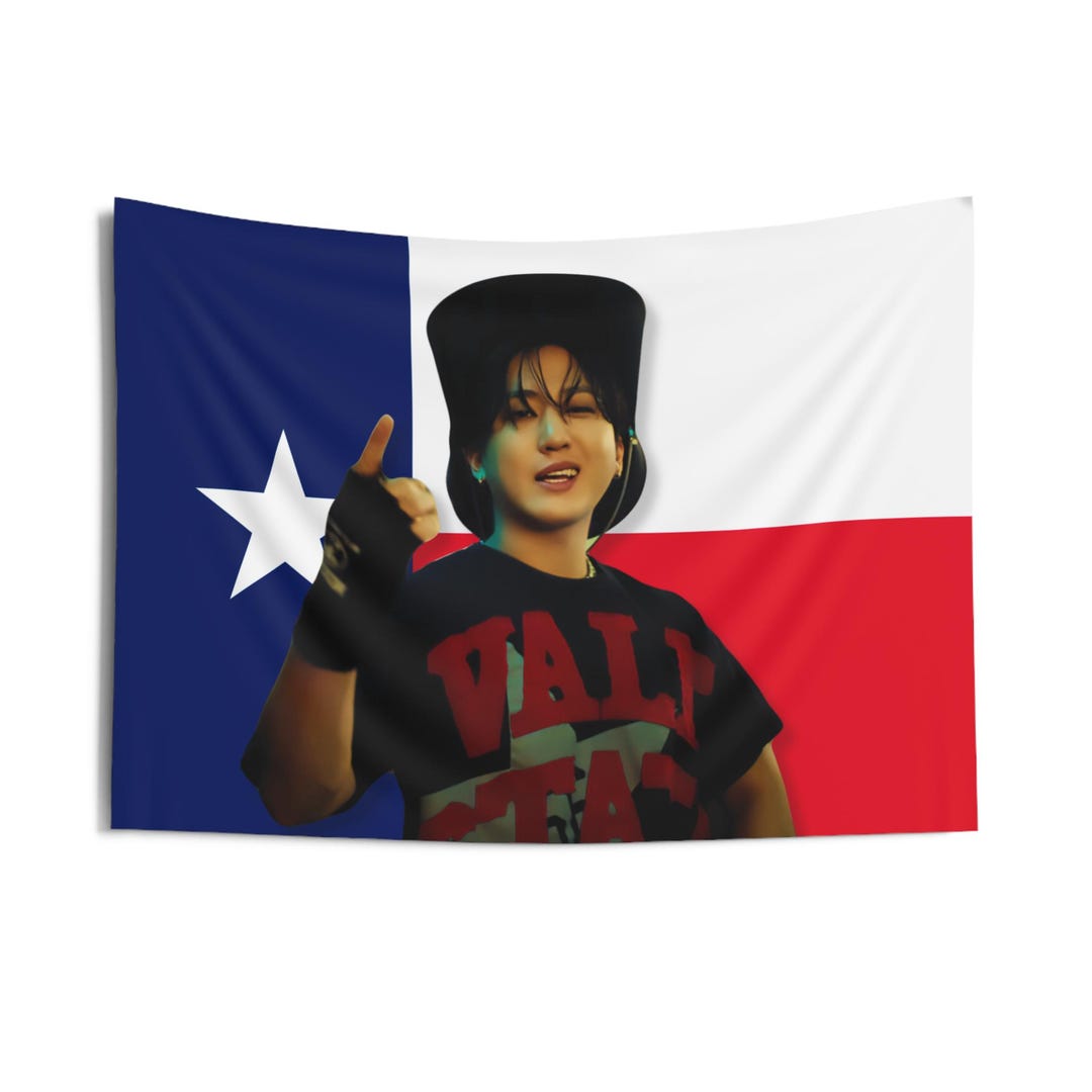 SKZ Changbin Texas Flag Banner, Stray Kids Changbin Kpop Flag, Stray ...