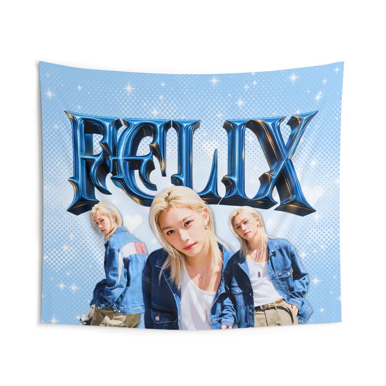 Skz Felix Blonde Vintage Bootleg Banner, Stray Kids Members Kpop Flag ...