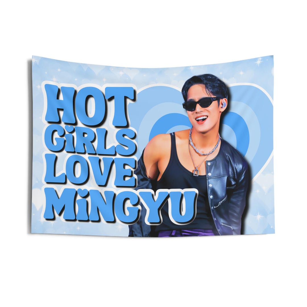 SVT Mingyu Blue Hot Girls Concert, Seventeen Members Kpop Flag, Svt ...