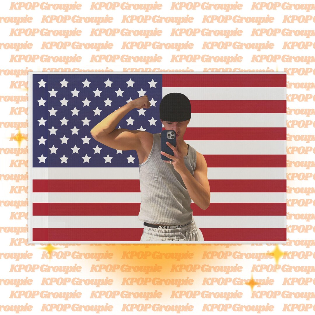 Seventeen DK Biceps America Flag, Svt Members Kpop Flag, Svt Tour 2025 ...