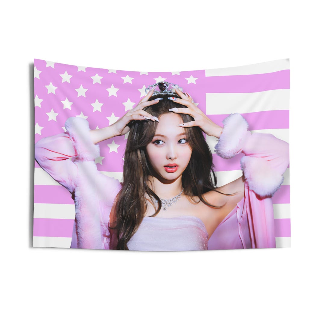 TWICE Nayeon Pink America Flag Banner, TWICE Tour 2024 Kpop Flag, Twice ...