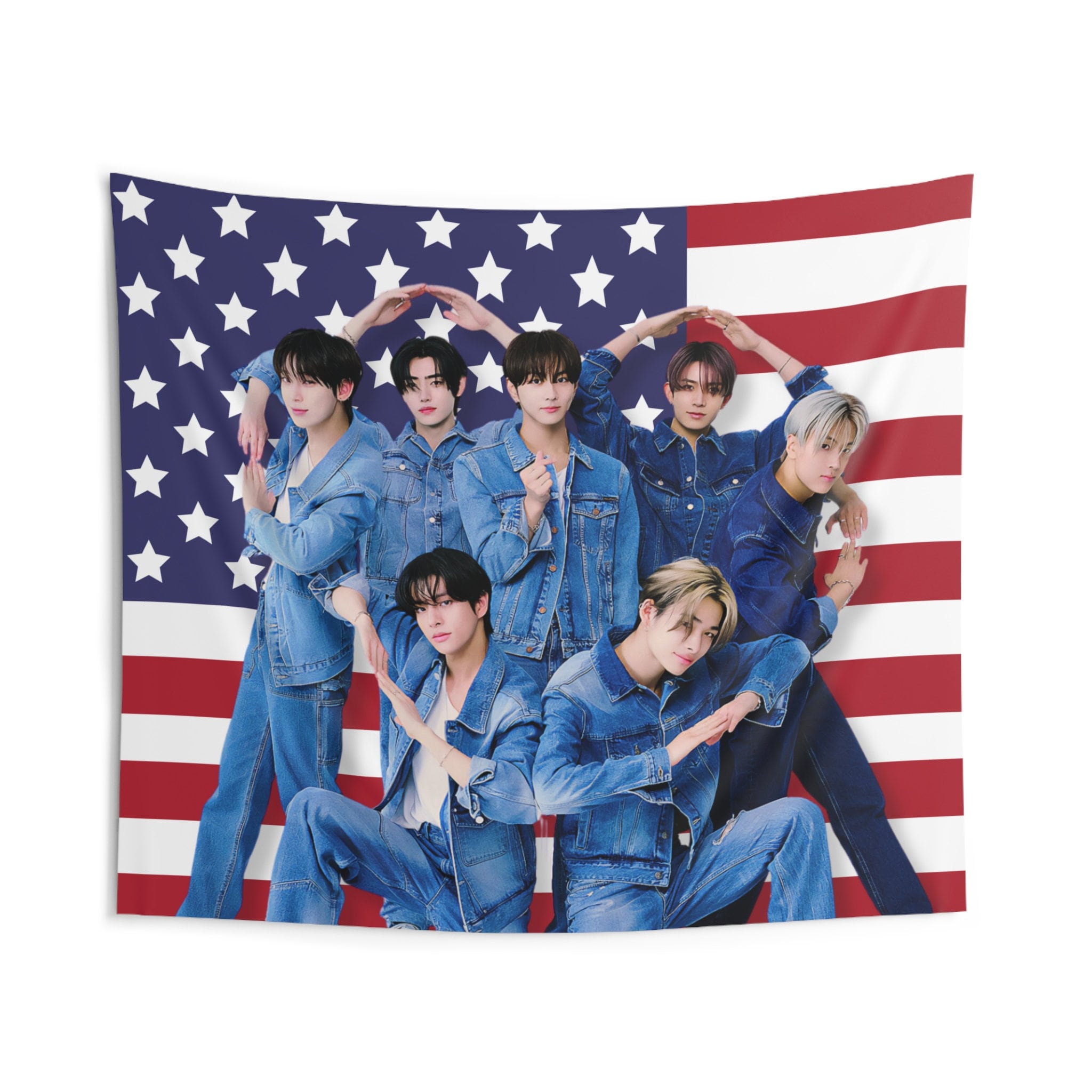 Enhypen Members Group Photo Flag Banner, Enhypen Members Kpop American ...