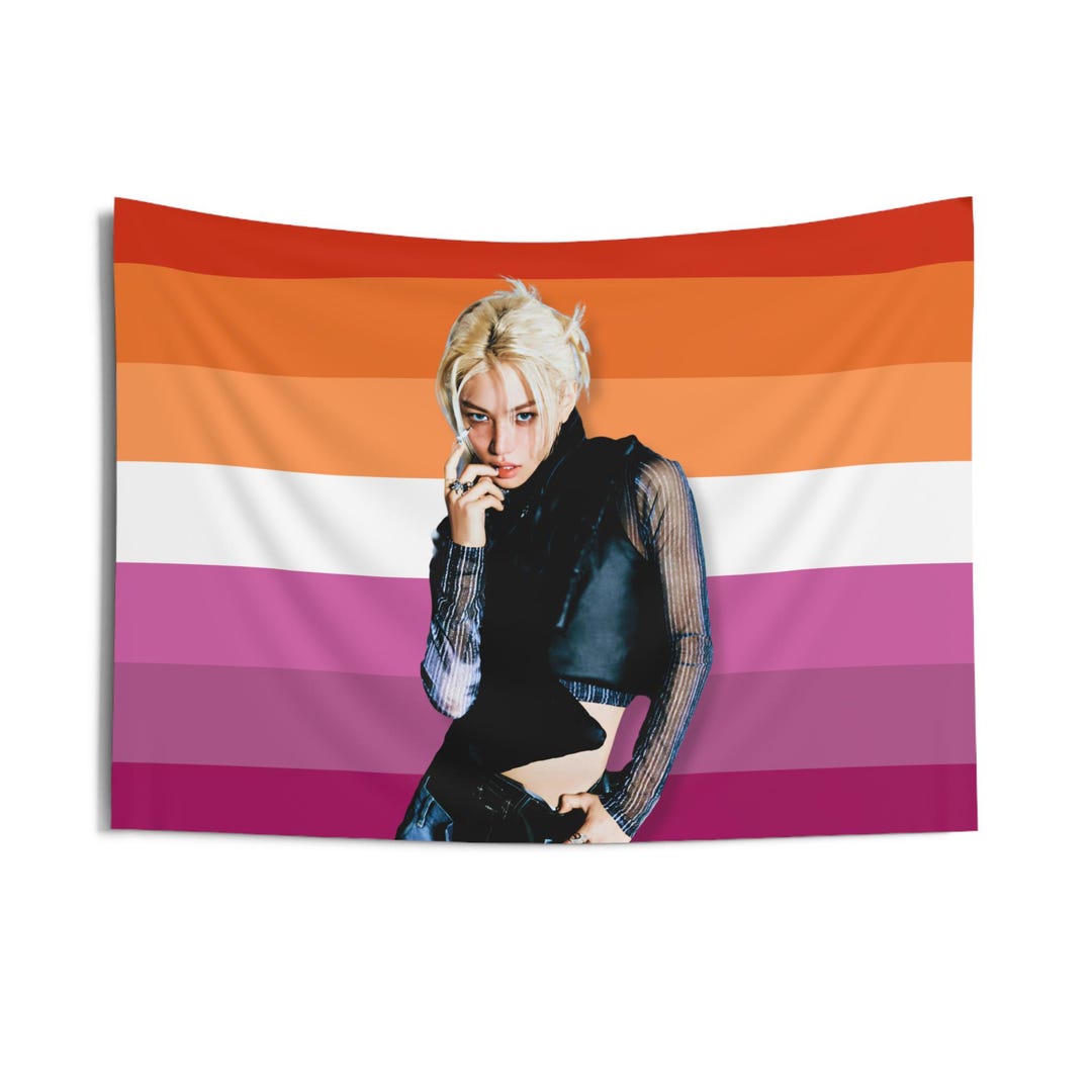 Skz Felix Ate Lesbian Flag Banner, Ate Stray Kids Kpop Flag, Stray Kids ...