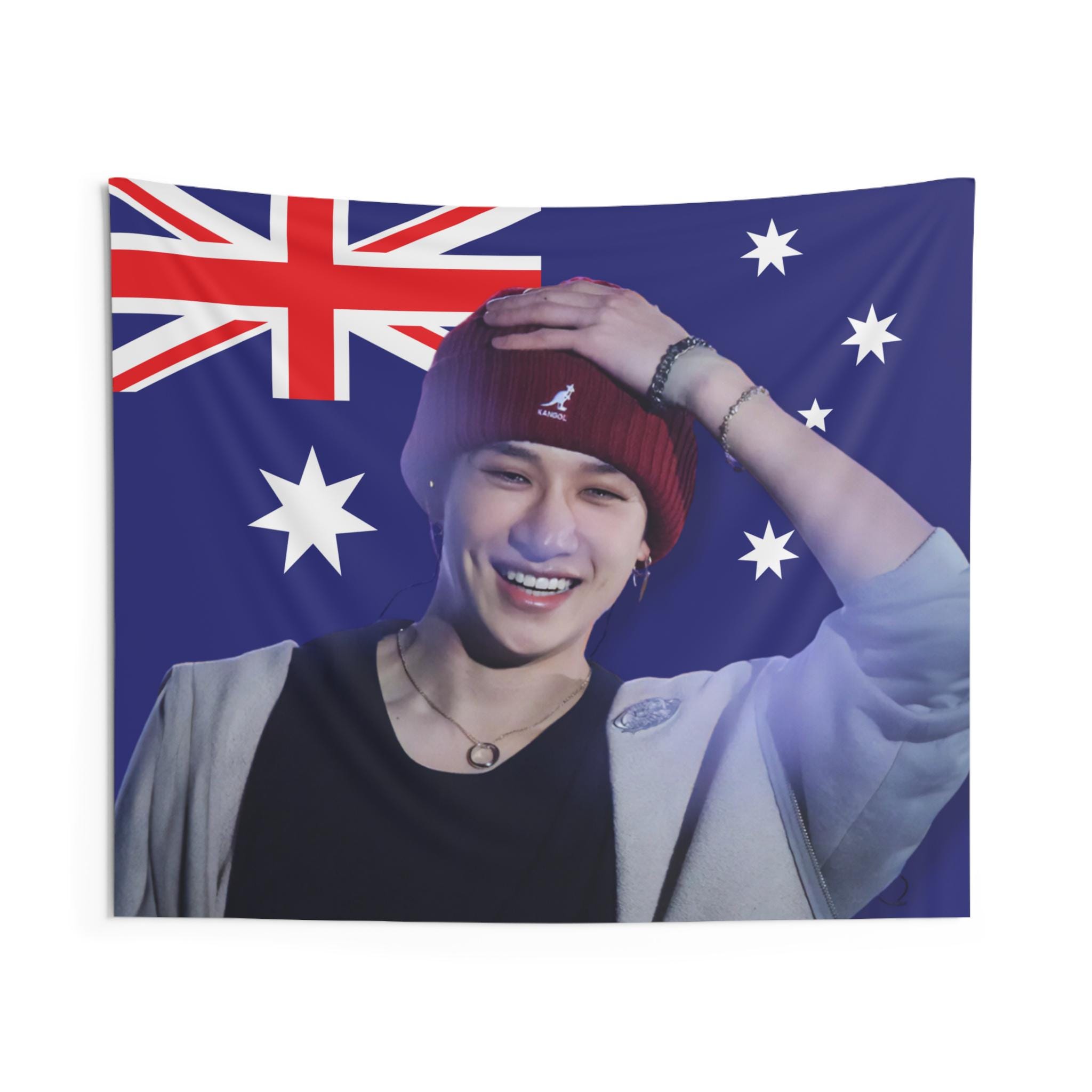 Skz Bangchan Cute Flag Banner, Straykids Bangchan Kpop Autralian Flag ...