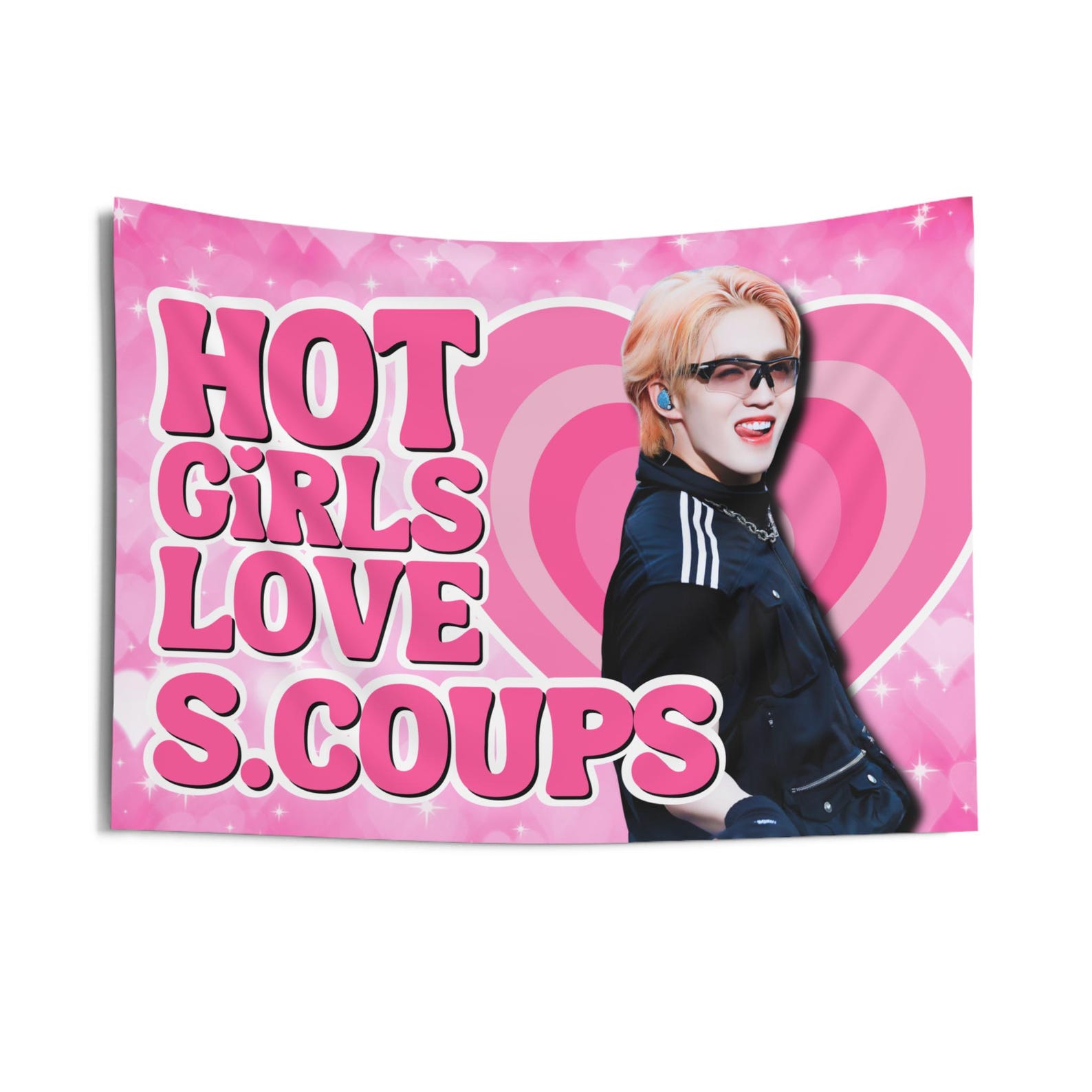 Svt S.coups Hot Girls Concert Banner, Seventeen Members Kpop Flag, Svt ...