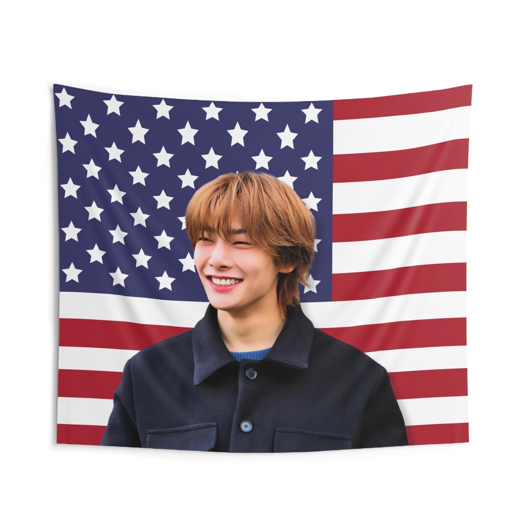 Stray Kids I.N. Hair America Flag, Skz in Jeongin Kpop Flag, Stray Kids ...