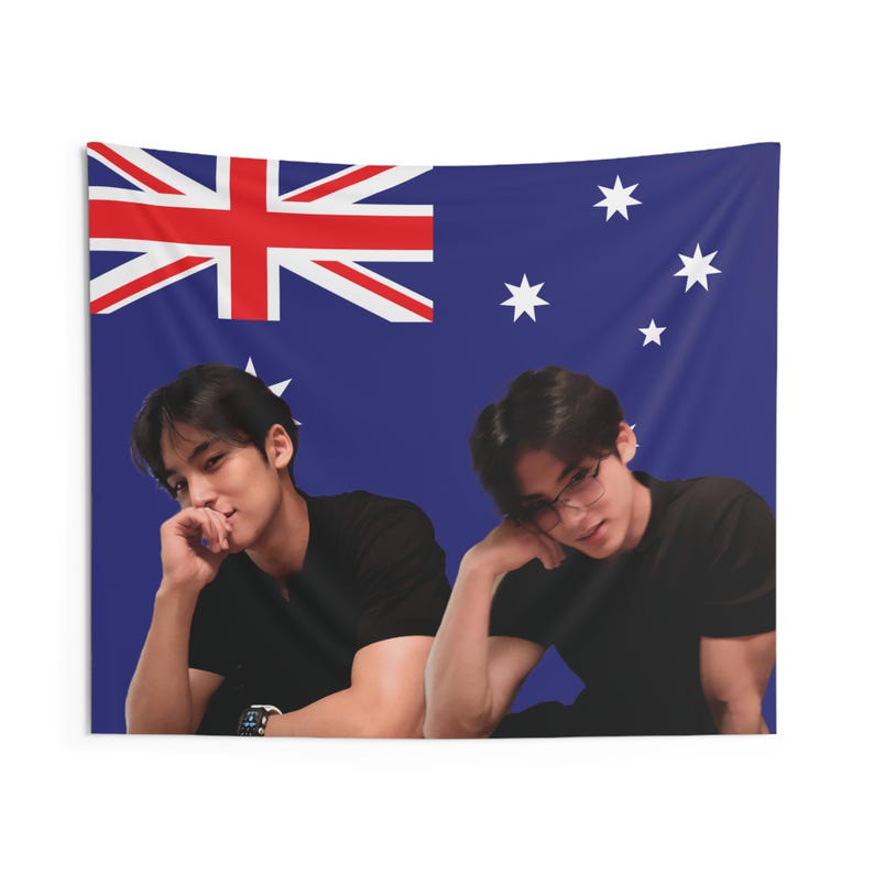 SEVENTEEN Mingyu Australia Flag Banner, Svt Members Kpop Flag, Svt ...