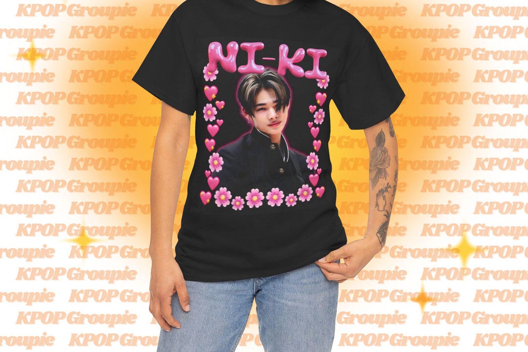 Enhypen Ni-ki Guitar Shirt, Enhypen Niki Cute Y2k Emoji Frame Bootleg ...