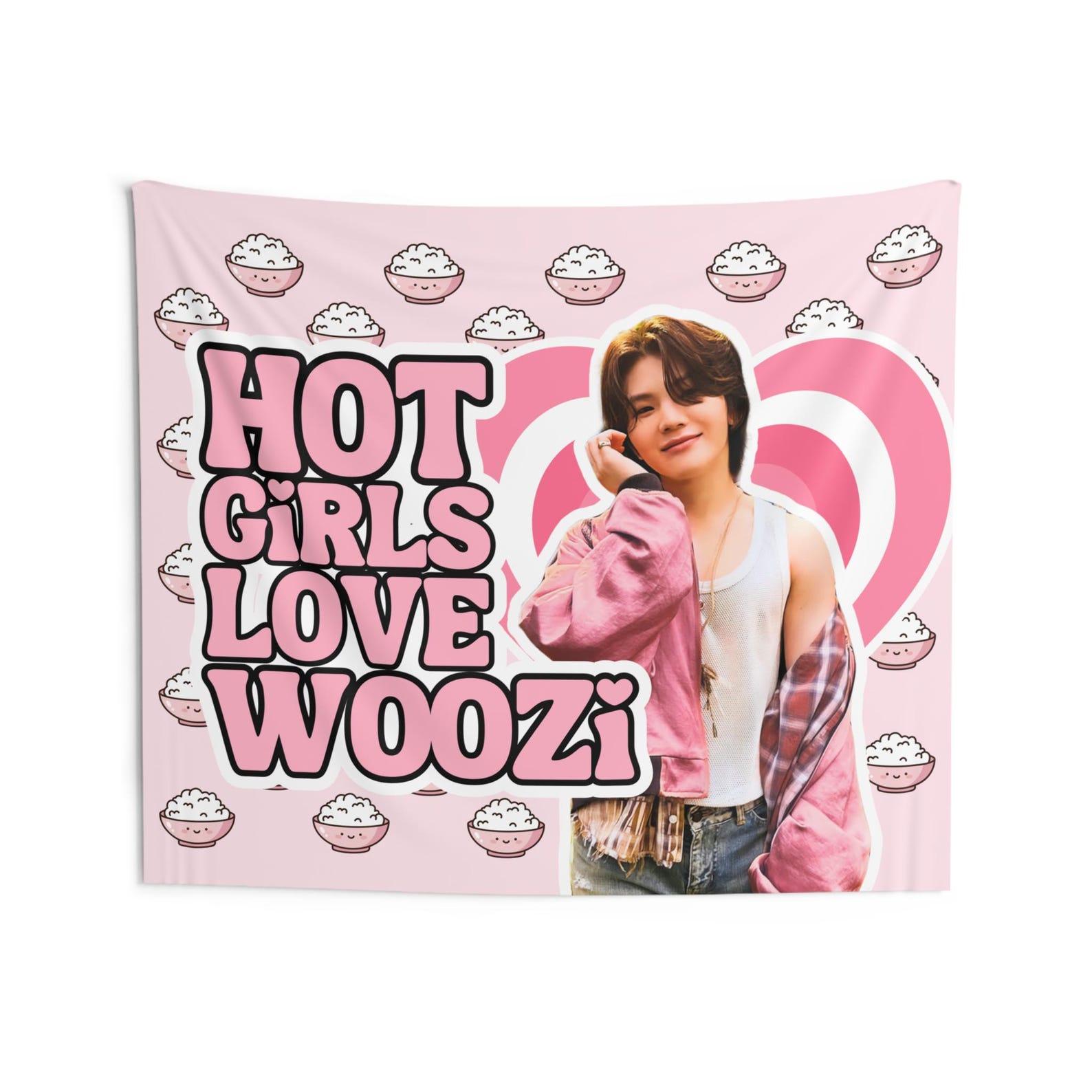 Svt Woozi Rice Hot Girls Concert Banner, Seventeen Members Kpop Flag ...
