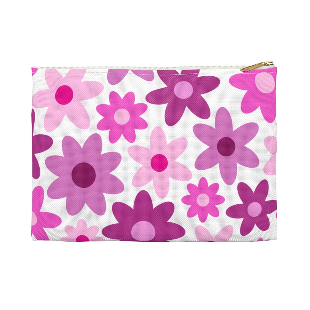 Dainty Daisy Multi - Pink Accessory Pouch - Etsy