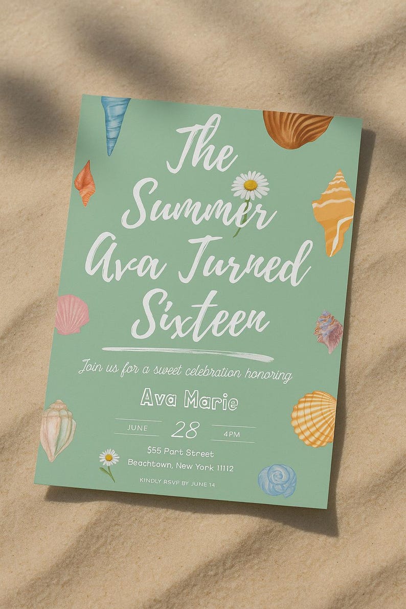 The Summer I Turned Pretty Birthday Invitation - Etsy
