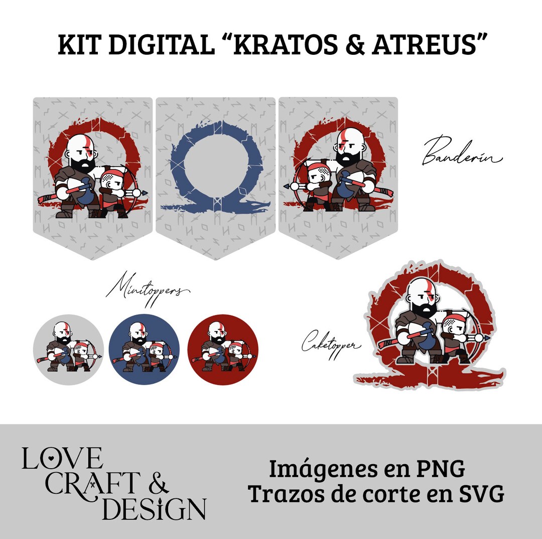 Digital Kit Inspired by GOD OF WAR kratos and Atreus - Etsy