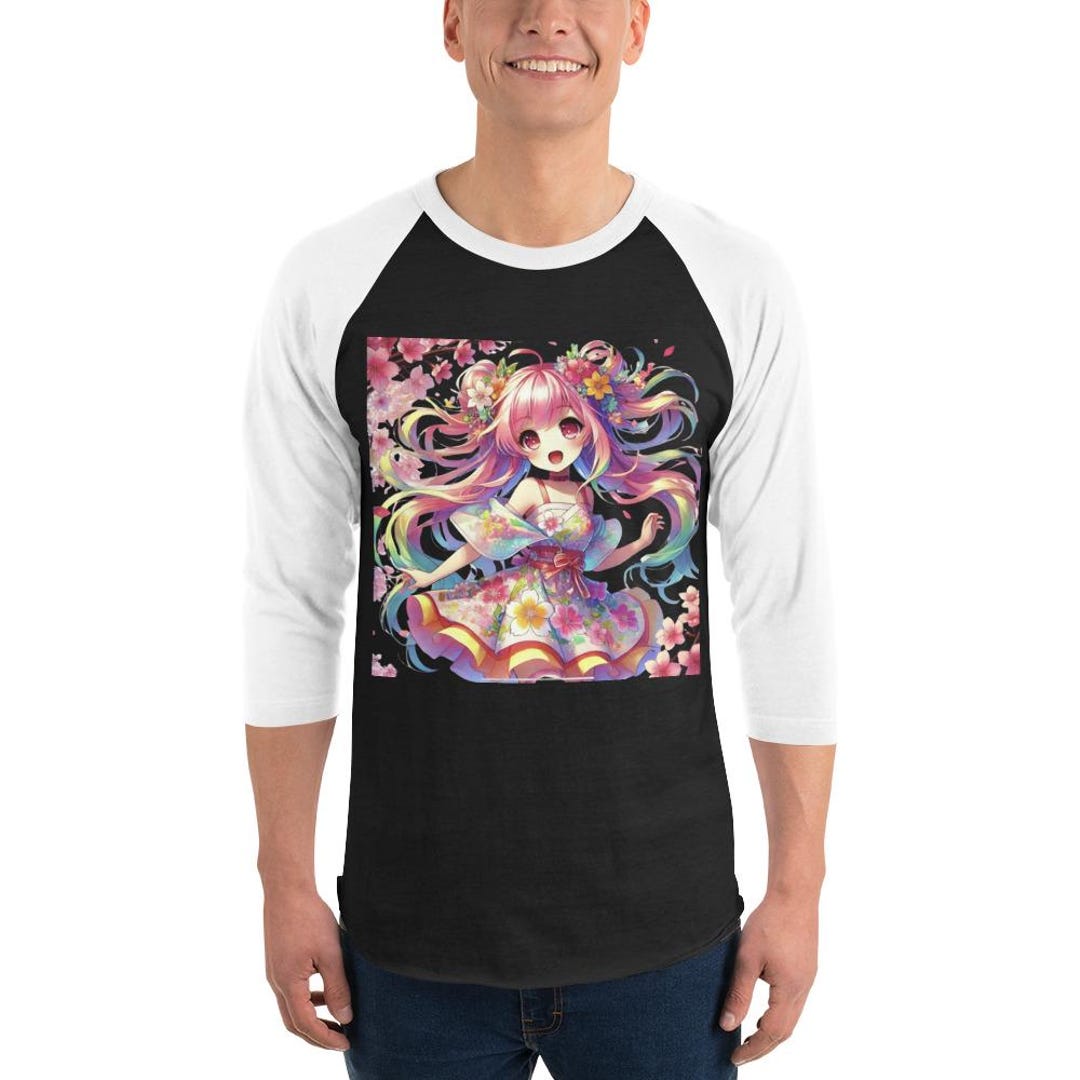 Blossom Radiance Anime Girl Shirt - Etsy
