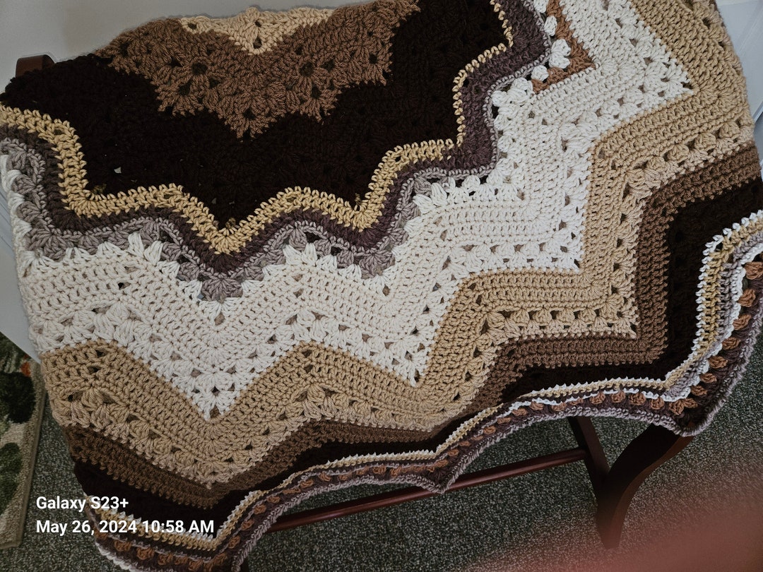 Unique 14 Point Star Afghan - Browns and Tans - Washable/dryable - Etsy