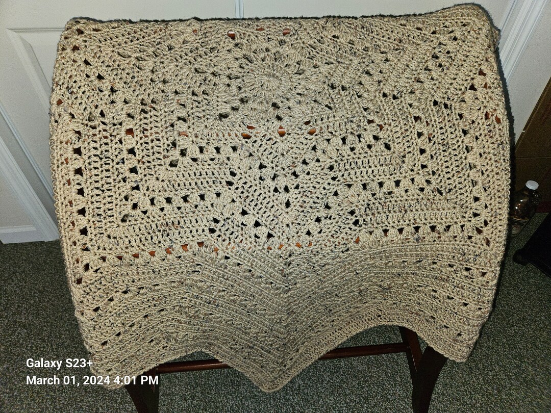 NEW Buff Crochet Star Afghan - 7 Points - Interesting/cool Pattern - Etsy