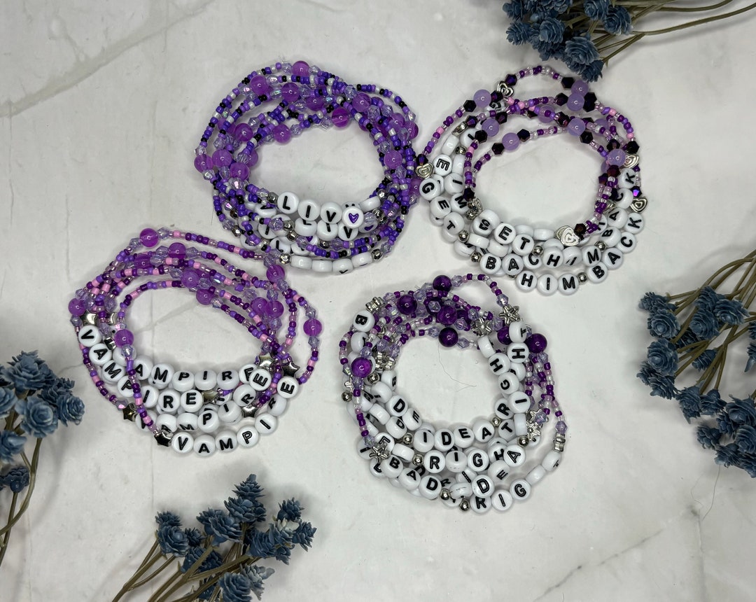 Purple Seed Bead Friendship Bracelets Guts Inspired - Etsy