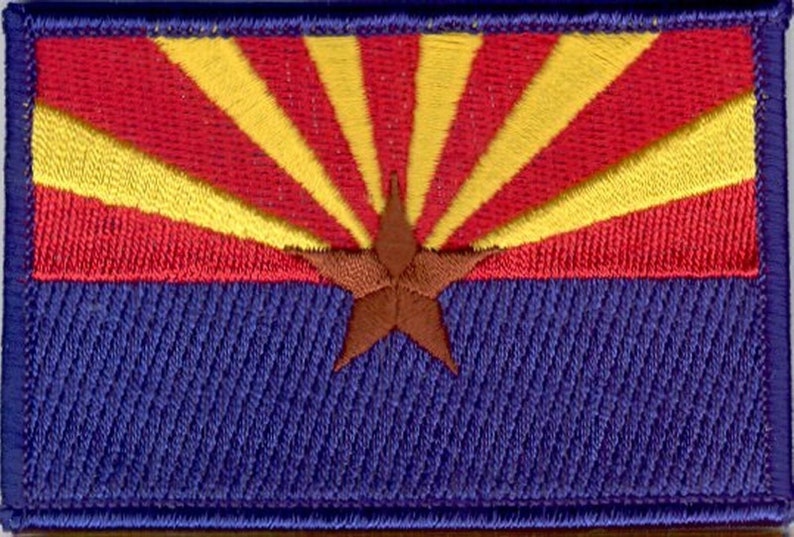 State Flag 100% Embroidered Patch - Arizona - Etsy