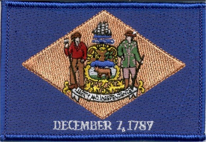 State Flag 100% Embroidered Patch - DELAWARE - Etsy