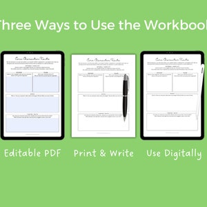 Character Development Workbook Editable Character Profile Novel Writing ...