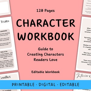 Character Development Workbook Editable Character Profile Novel Writing ...