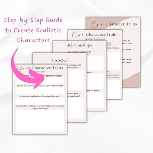 Character Development Workbook Editable Character Profile Novel Writing ...