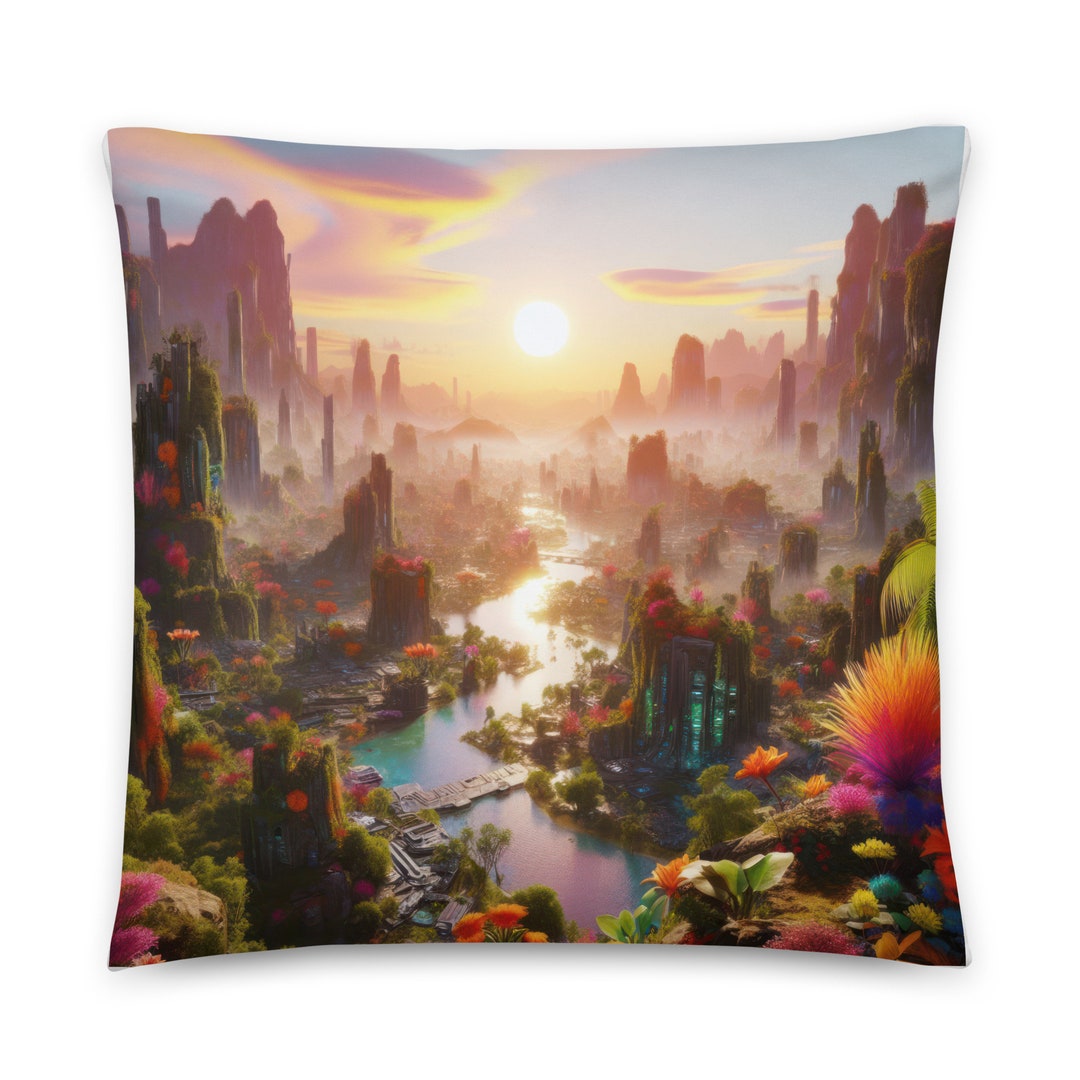 Mythic Valley Awakening: the Sun Graces a Lush, Untouched Mythical ...