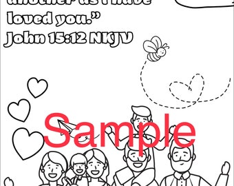 Bible Verse Memory Coloring Page Digital - Etsy