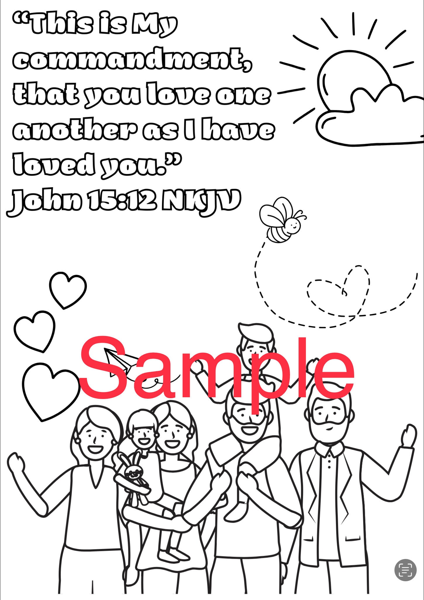 Bible Memory Verse Coloring Page - Etsy