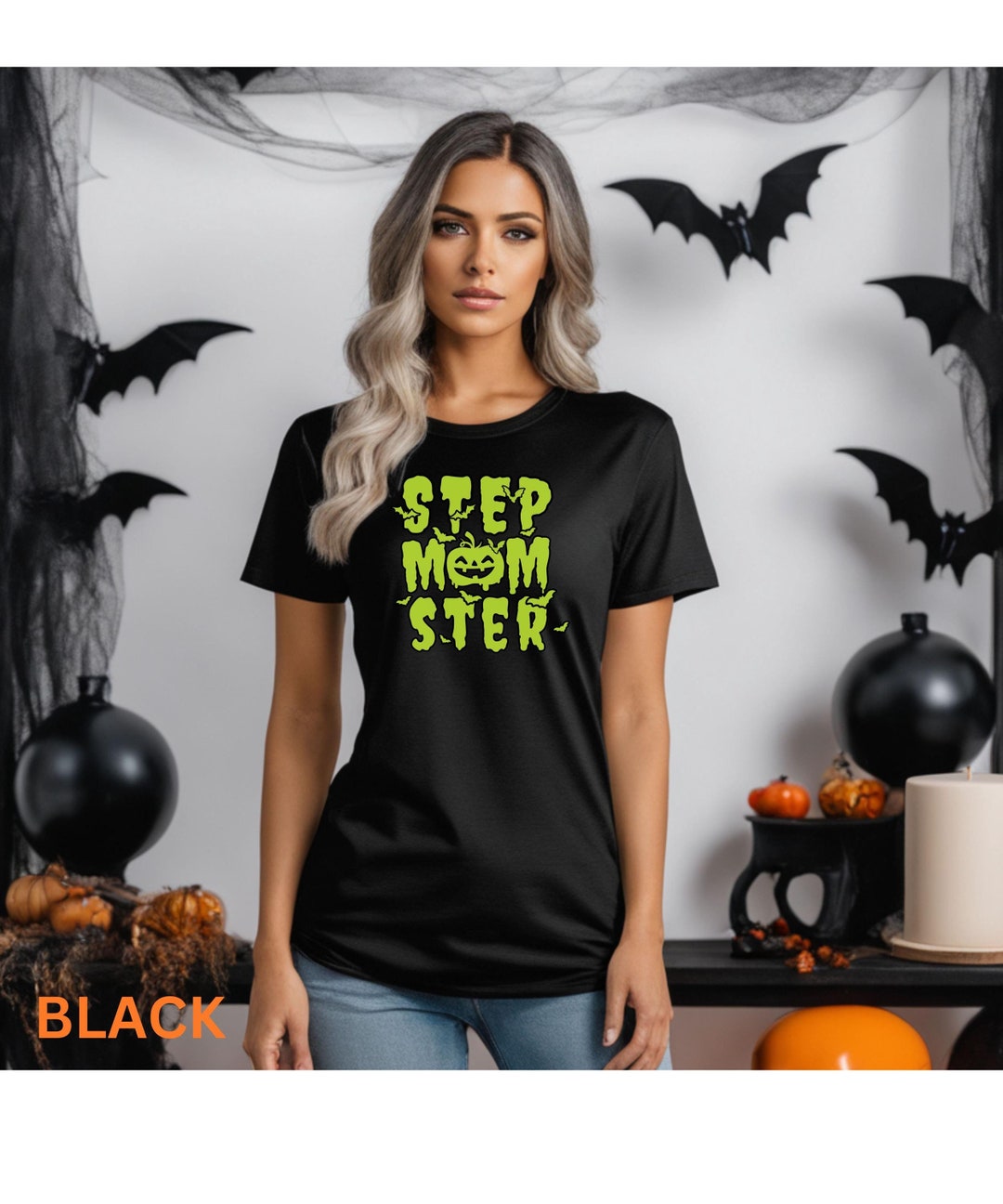 Cute Ghost Step Momster T-shirt, Spooky Halloween Tee, Step Mama Ghost ...