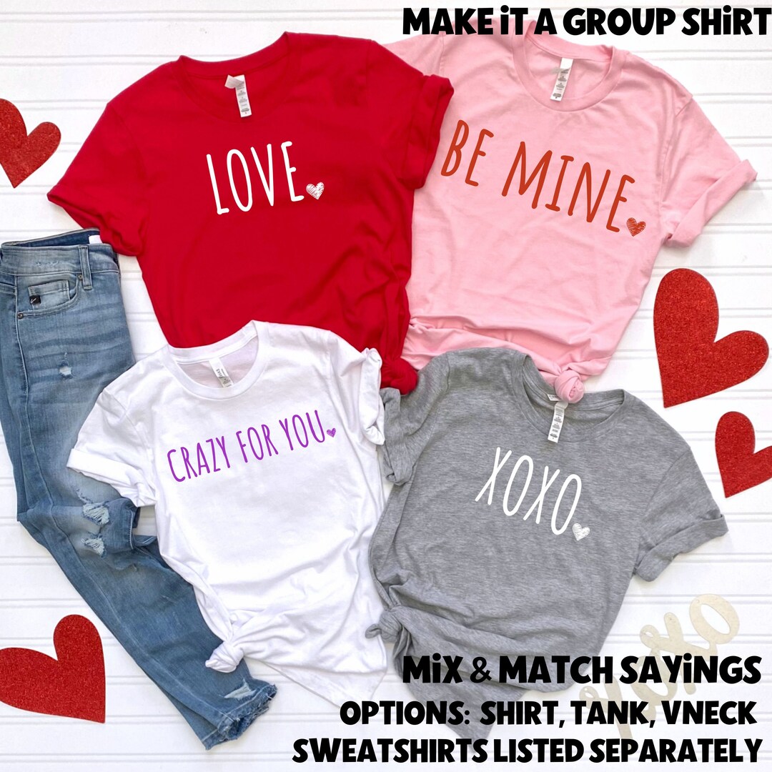 Be Mine XOXO Love Crazy for You T-shirt, Funny Womens Love Shirt, Love ...