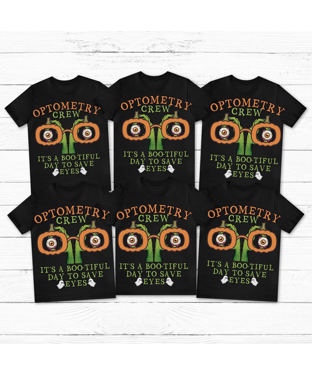 Halloween Optometry Crew Matching T-shirt, Optical Shirt, Pumpkin Crew ...