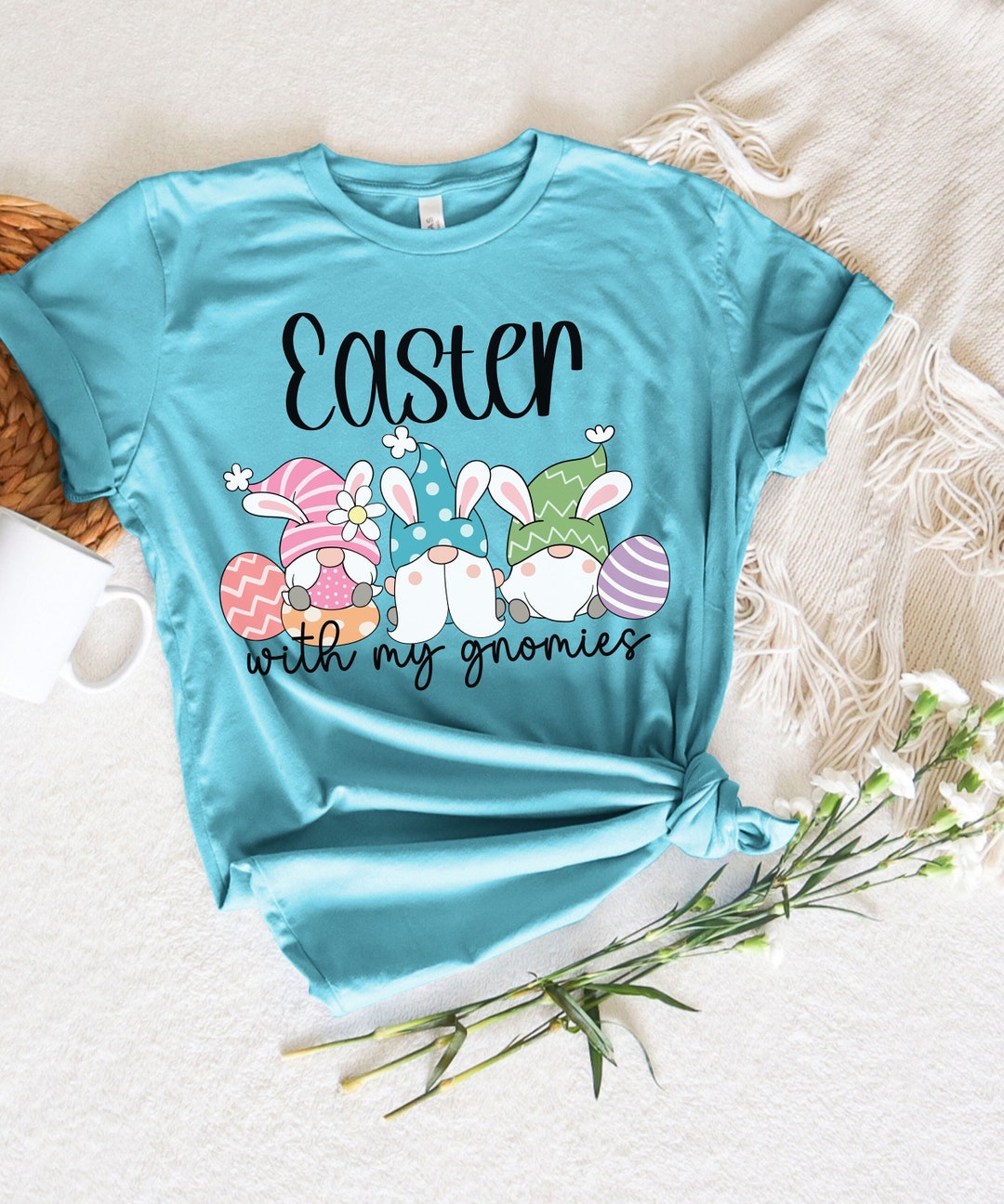 Easter Gnome Ghost T-shirts, Cute Easter Shirts, Easter Family Shirt ...