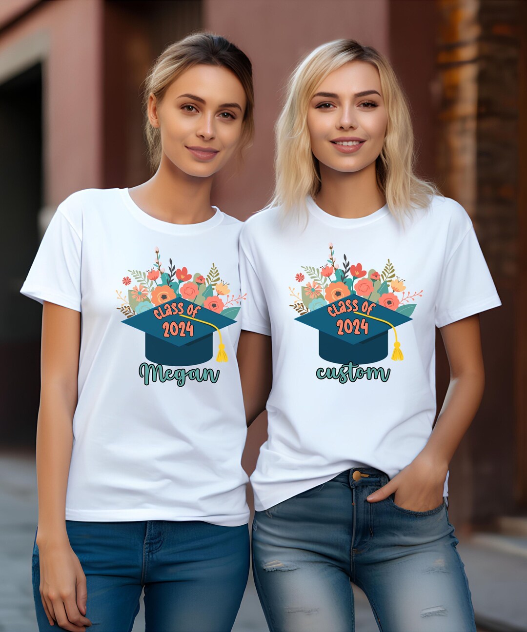 Custom Graduation Cap T-shirts, 2024 Family Matching T-shirt, Class of ...