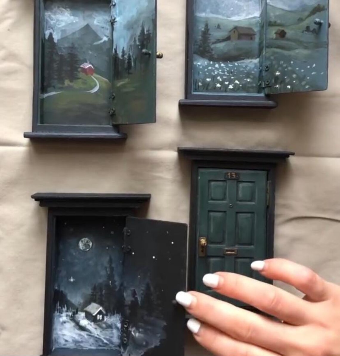 Hand-painted Fairy Door Miniature Wall Art - Etsy