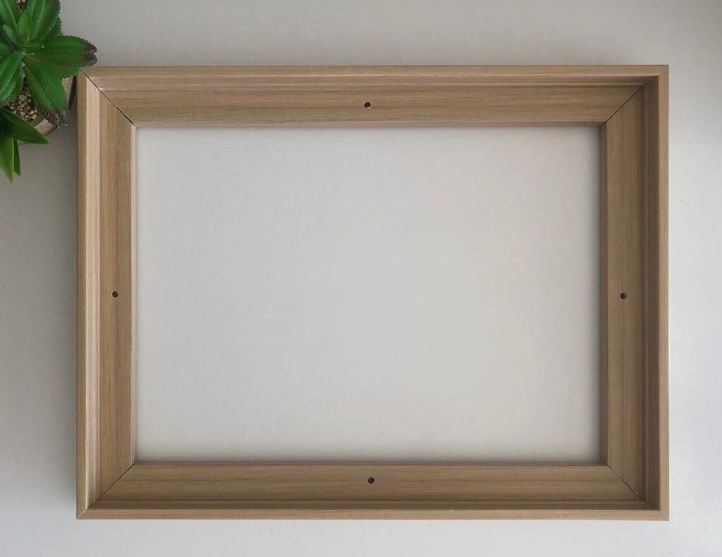 Custom Wooden Effect Floating Frame for Upto 7/10 or 1.8 Cm Thick ...