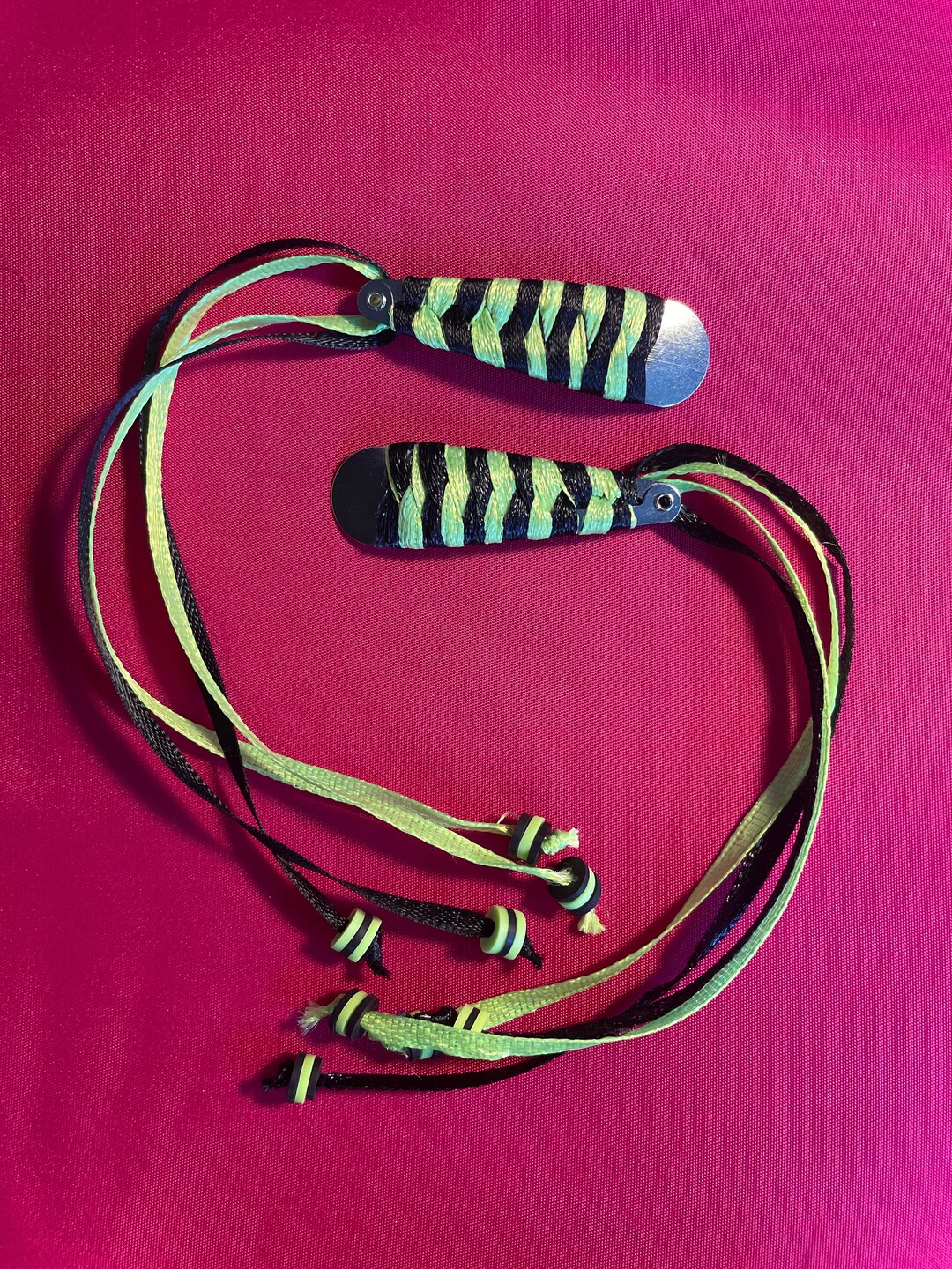 Black & Neon Yellow Satin Ribbon 80s Style Barrette Set - Etsy