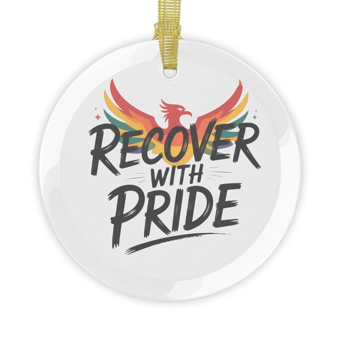 Recover With Pride Phoenix Rising Glass Ornaments - Etsy