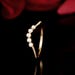 Freshwater Pearl Ring Curved Wedding Band Yellow Gold Vintage Milgrain ...