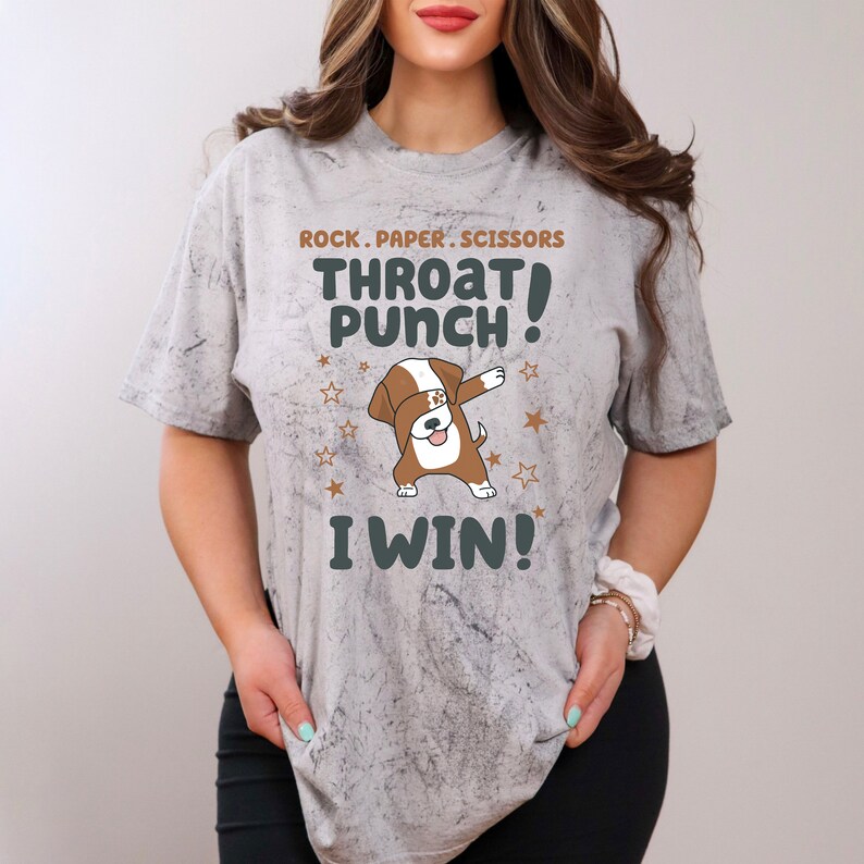 Rock Paper Scissors Throat Punch! I Win! Shirt, Funny Oversized T-shirt ...