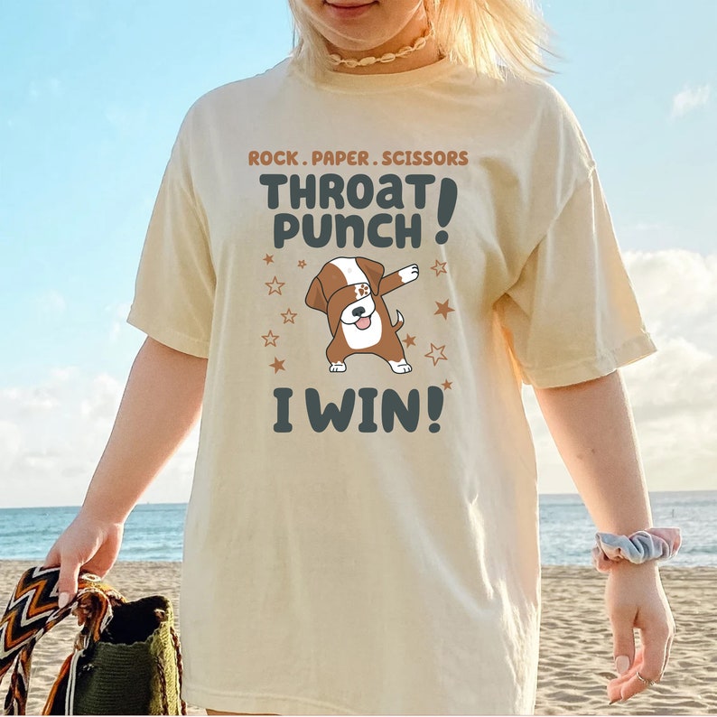 Rock Paper Scissors Throat Punch! I Win! Shirt, Funny Oversized T-shirt ...
