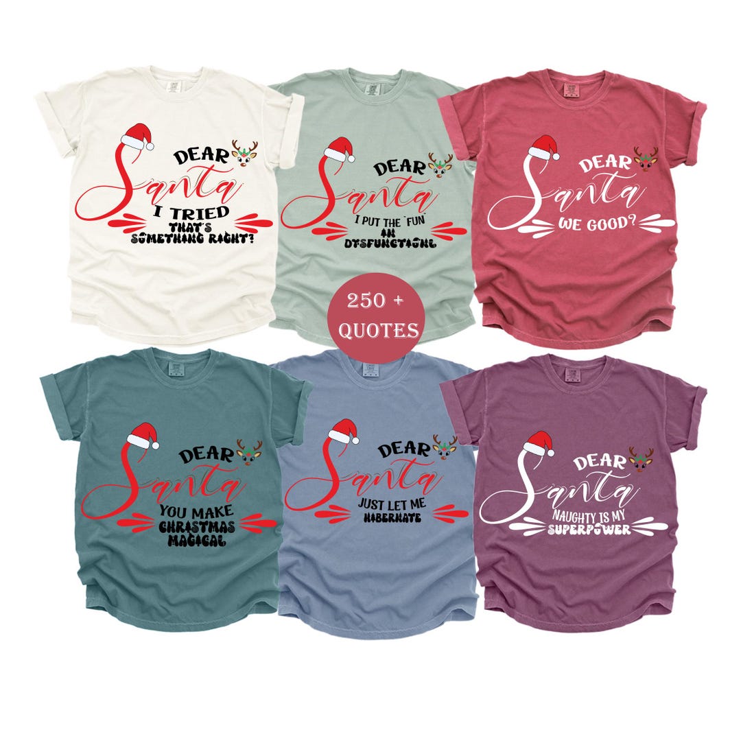Personalized Christmas Shirts, Dear Santa Custom Group Shirts, Santa ...