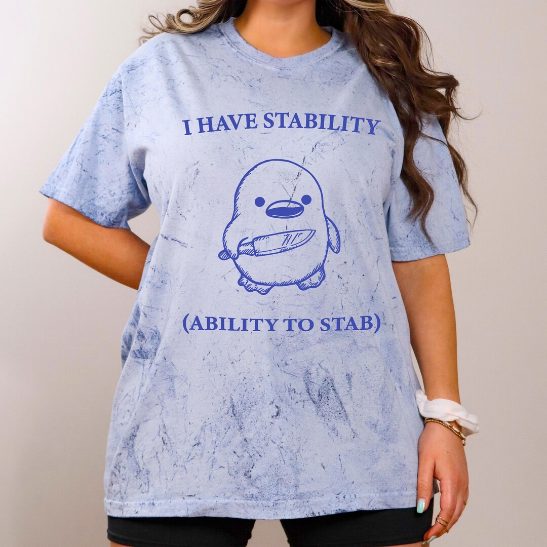 I Have Stability Ability to Stab T-shirt, Woman Comfort Colors Graphic ...