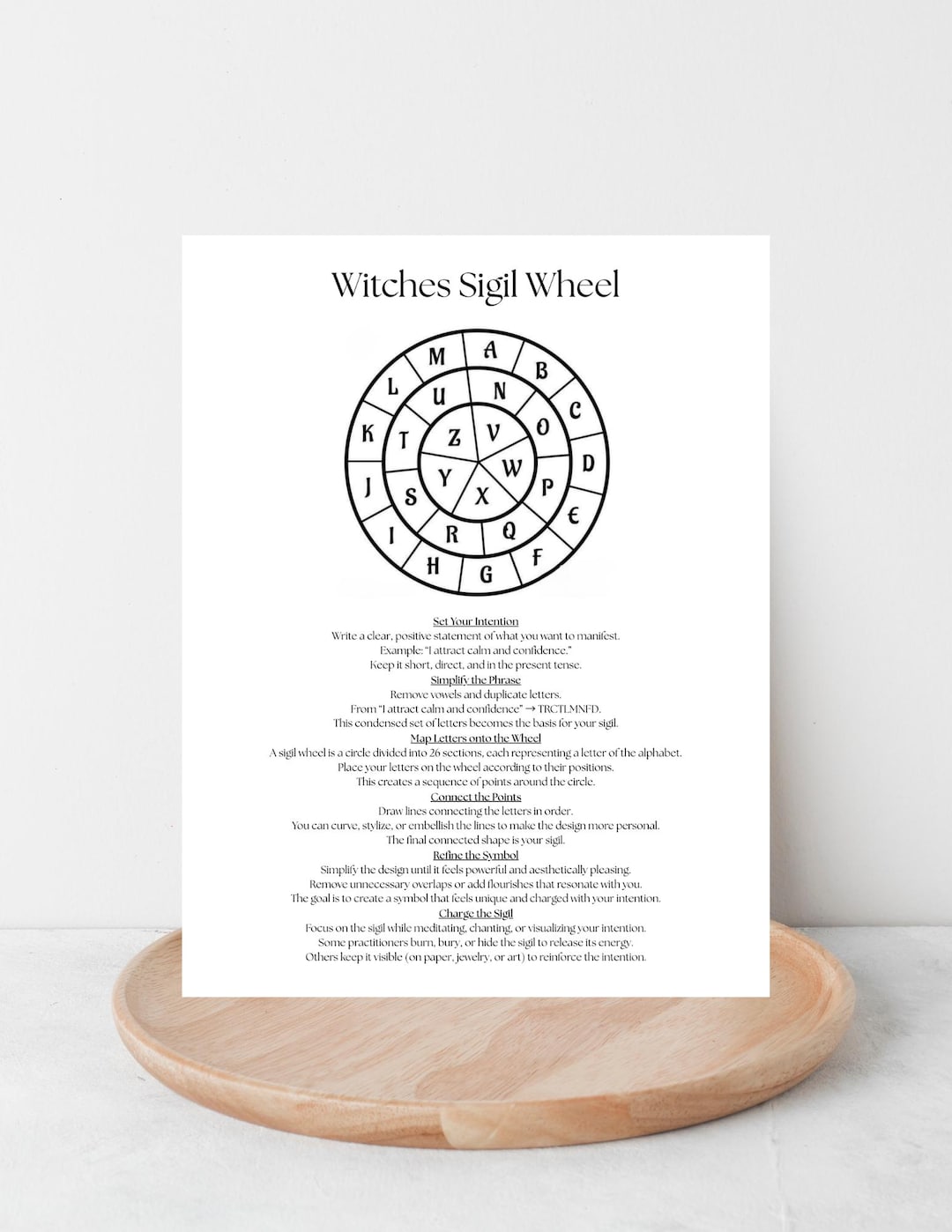 Witches’ Sigil Wheel PDF DIY Sigil Creation Guide Manifestation ...